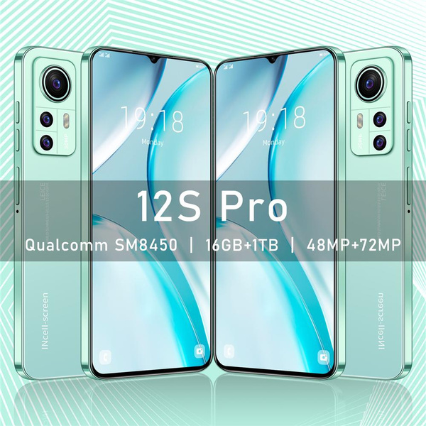 New Mobile Phone Large Memory and High-definition Camera 12S Pro 6.8 ...