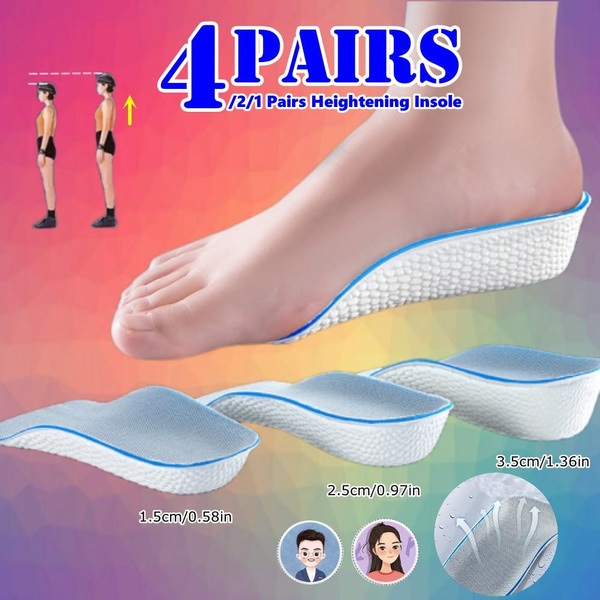 4/2/1 Pairs New Invisible Height Increasing Insole Orthopedic Arch ...