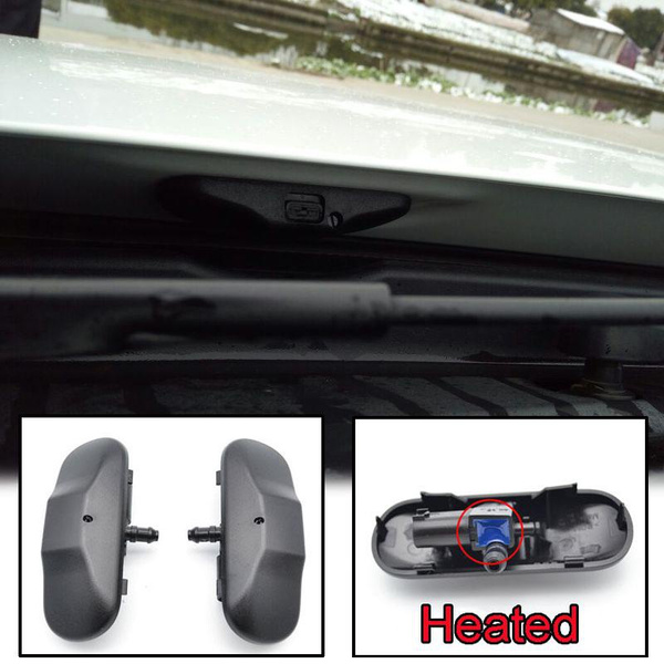 Pair Front Windshield Washer Nozzles Jet Heated Set For Audi A1 8X A4 ...