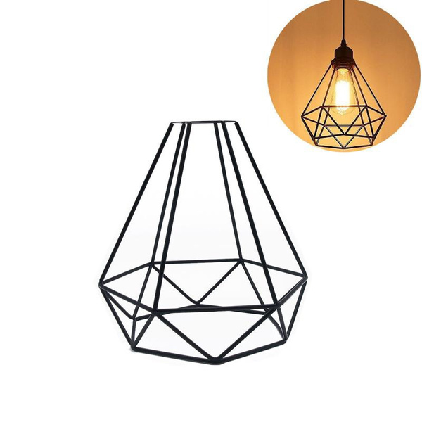 Vintage Lamp Shade DIY Black Metal Bird Cage Light Shade for Pendant ...
