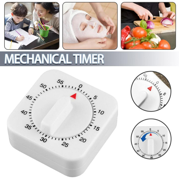 2022 New 60 Minutes Mechanical Timer for Kitchen 1 Hour Visual Clock ...