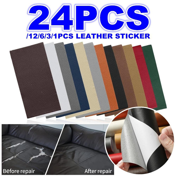 24/12/6/3/1PCS DIY Self Adhesive Leather for Sofa Repair Patch ...