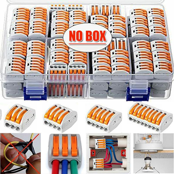 Electrical Cable Wire Connector Push-in Terminal Block Universal Fast ... Electrical Cable Wire Connector Push-in Terminal Block Universal Fast ...