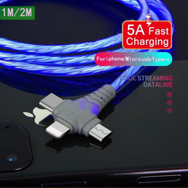2023 New Multifunctional Charger Cable LED Light USB Cable Universal 3 ...