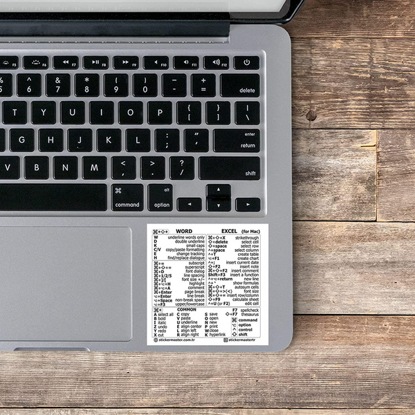 Sticker Master Word Excel Reference Keyboard Shortcut Sticker - Clear ...