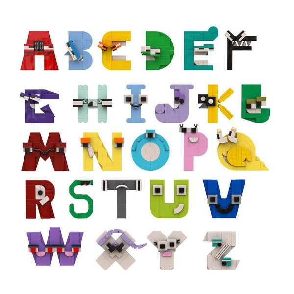 26 Style Alphabet Building Blocks Kit English Letters Lore (A-Z ...