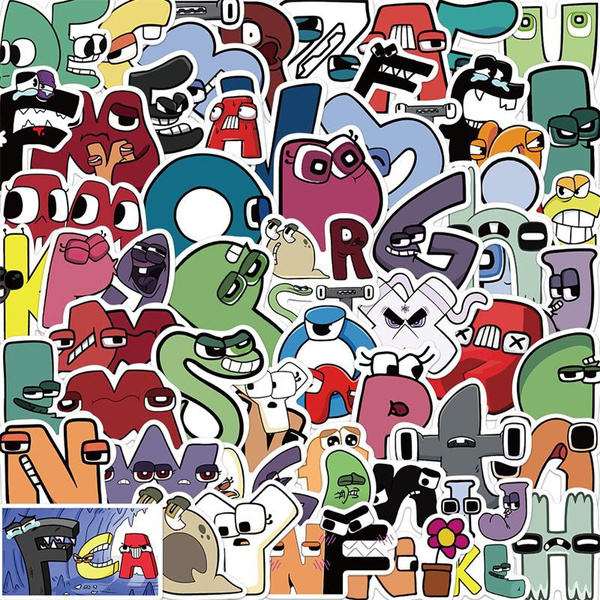 10/52Pcs Funny Alphabet Lore Sticker Alphabet Letter Graffiti Stickers ...