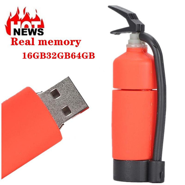 Novelty cute Fire Extinguisher model USB 3.0 Flash Drive Real memory ...