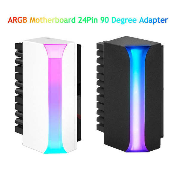 ATX 24 Pin to 90 Degree DIY Mounting Accessory Power Plug Adapter ...