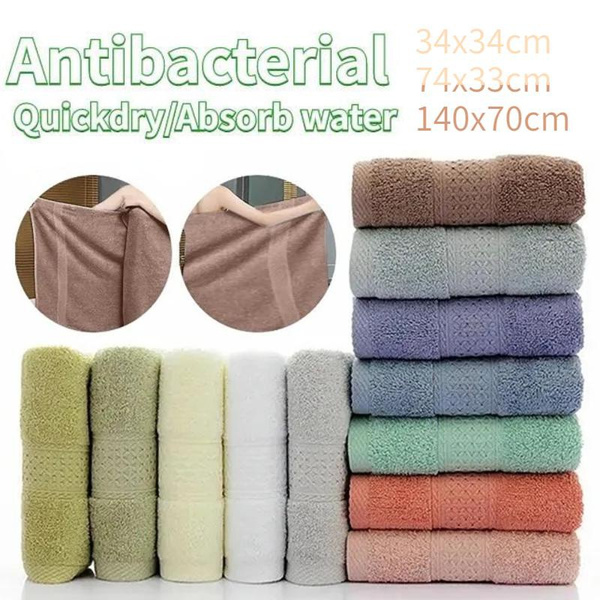 Absorbent Thick Cotton Bath Towel Soft Absorbent Fast Drying Towel ...