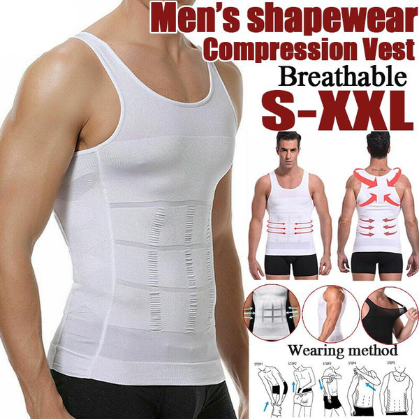 S-2XL Men's Slimming Shaper Posture Vest Male Belly Abdomen For ...