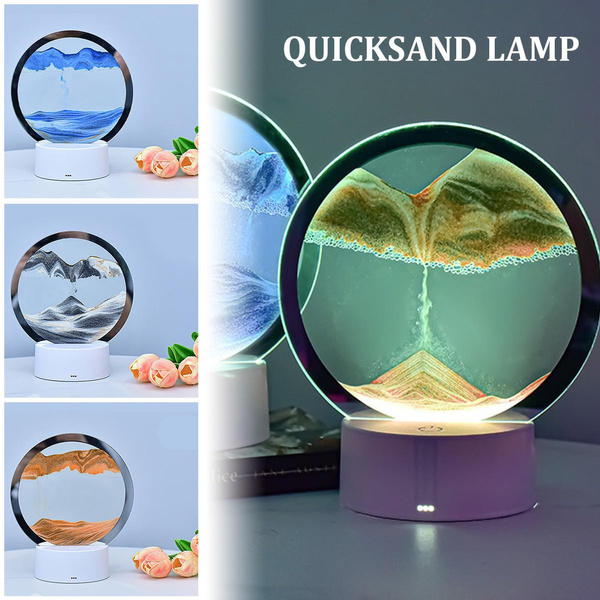 LED RGB Sandscape Lamp Moving Sand Art Night Light with 7 Colors ... LED RGB Sandscape Lamp Moving Sand Art Night Light with 7 Colors ...