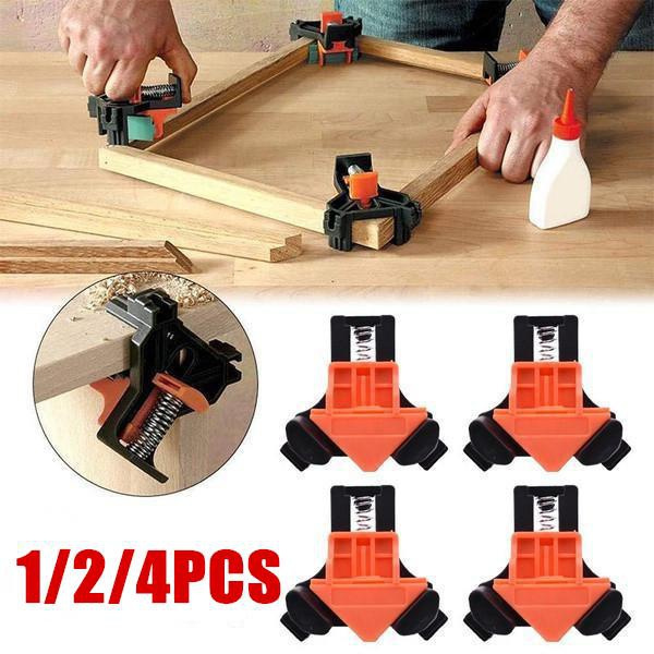 1/2/4pcs 90 Degree Right Angle Clamp Fixing Clips Picture Frame Corner ...