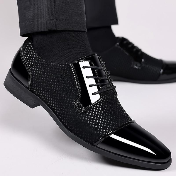 Leather Shoes for Men Oxfords Lace Up Formal Shoes for Male Party ...