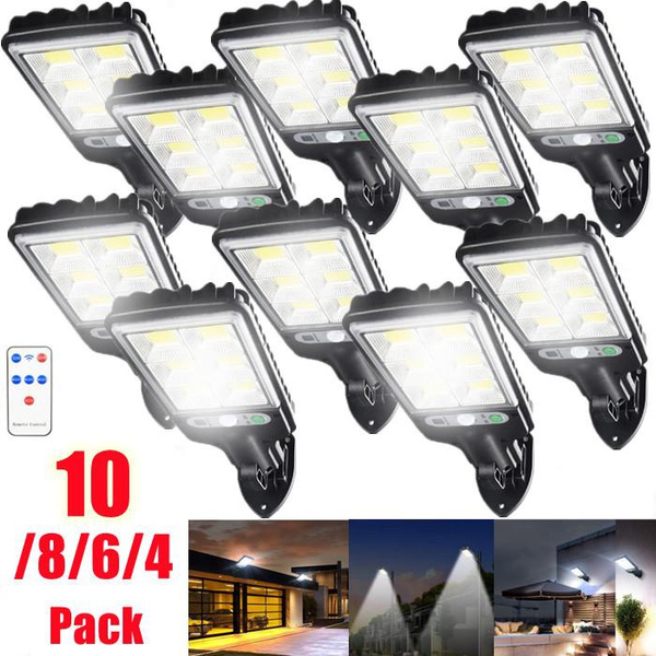 Solar Street Light PIR Motion Sensor 72COB Dimmable Waterproof Night ...