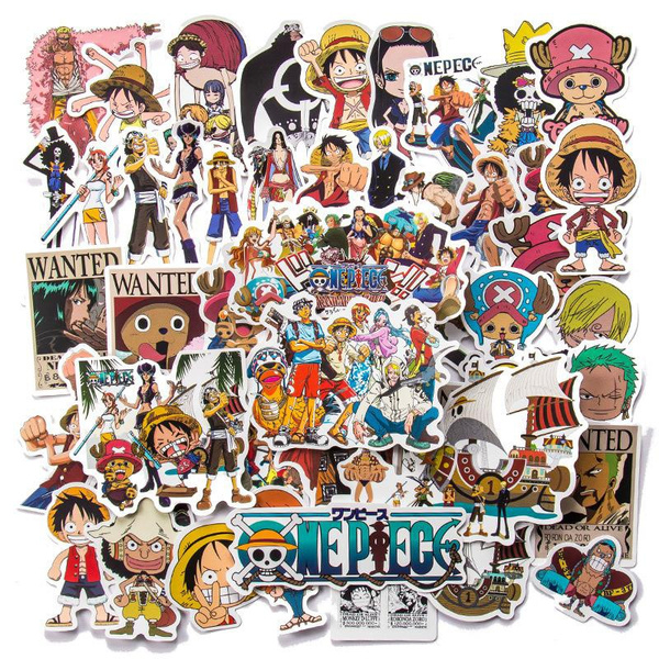50Pcs One Piece Luffy Stickers Anime Sticker Notebook Motorcycle ...