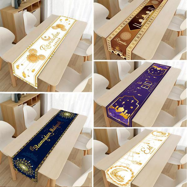 180x35cm EID Mubarak Table Runner Ramadan Decoration For Home ...