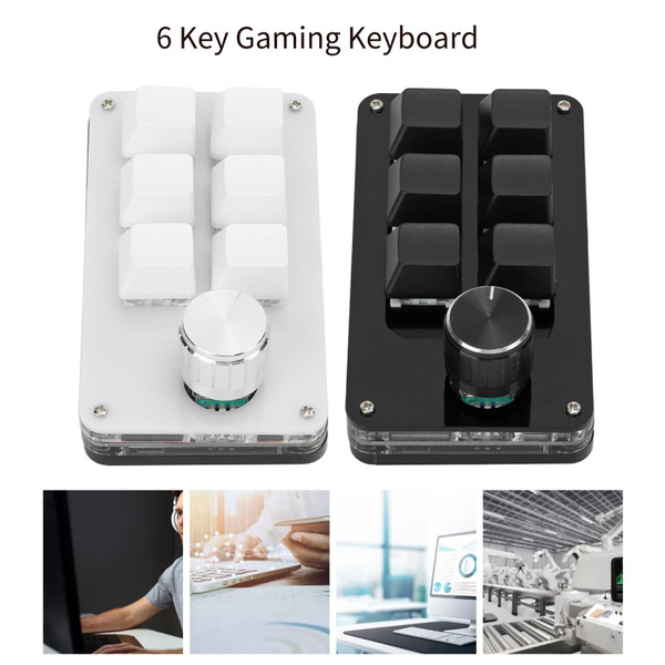 1PCS 6-Key Mini Keypad One Handed Mechanical Gaming Keyboard Multifunctional Shortcut ...