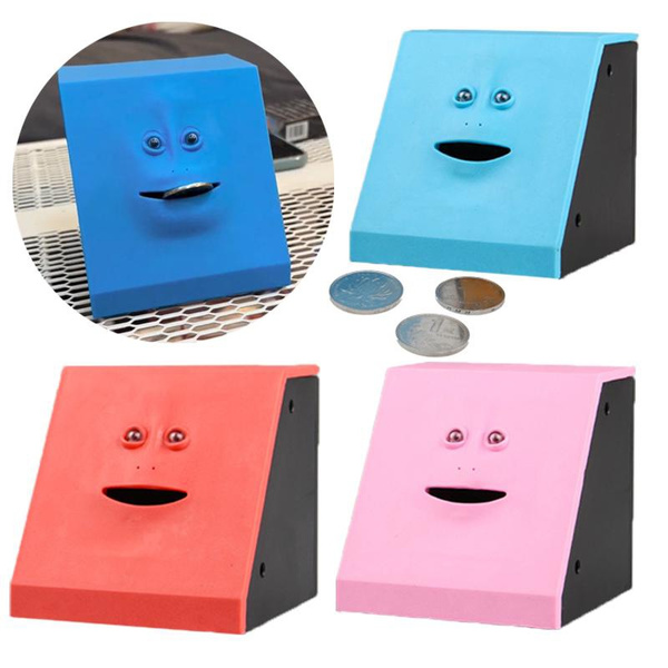 Novelty Face Chew Money Bank Coins Storage Box Funny Sensor Coin Eating ... Novelty Face Chew Money Bank Coins Storage Box Funny Sensor Coin Eating ...
