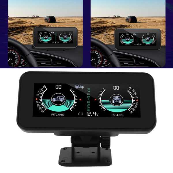 Universal Intelligent Car Inclinometer Tilt Gauge High Resolution HUD ...