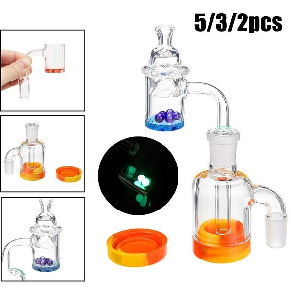 14mm 90 Degree Glass Collector Reclaim Catcher Bubbler with Quartz ...