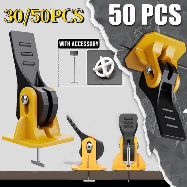 30/50PCS Tile Leveler Adjuster Construction Tools 1.5mm Plastic Spacers ...