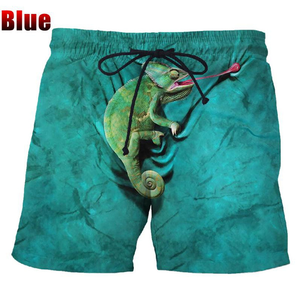 2022 New Men's Fashion 3d Printing Chameleon Shorts Summer Men's Casual ...