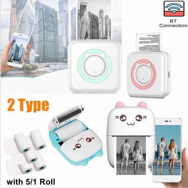 Wireless Pocket Thermal Printer For Photo Label Printer Bluetooth ...