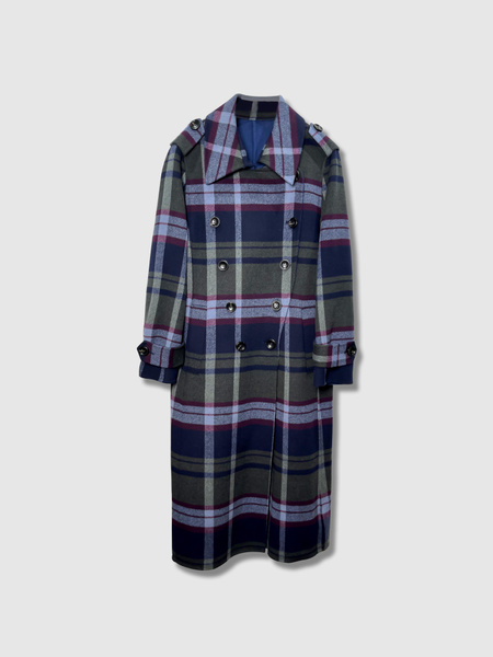 Women's Grid Double breasted buckle Wool long sleeve Go to work ... Women's Grid Double breasted buckle Wool long sleeve Go to work ...