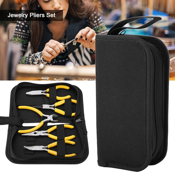 Jewelry Pliers Set, 5pcs Professional Jewelry Pliers Tools Kit Round ...