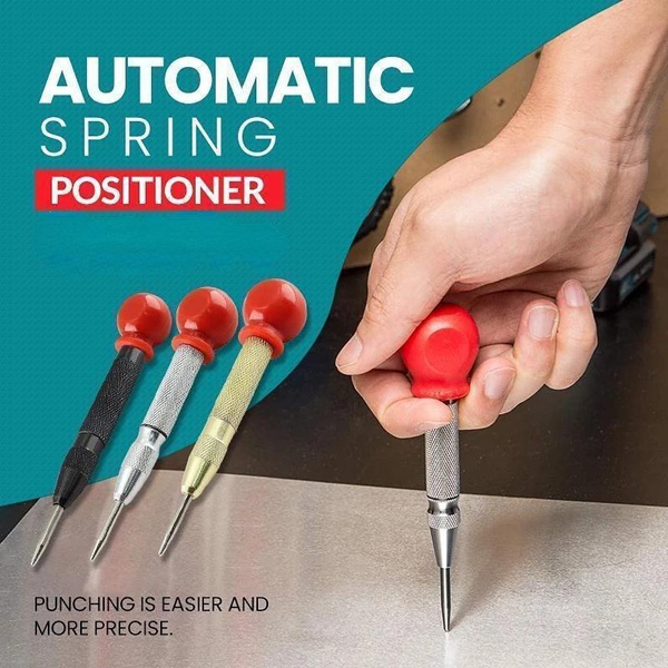 Automatic Spring Positioner Center Punch Drill Bit Woodworking Tool ...