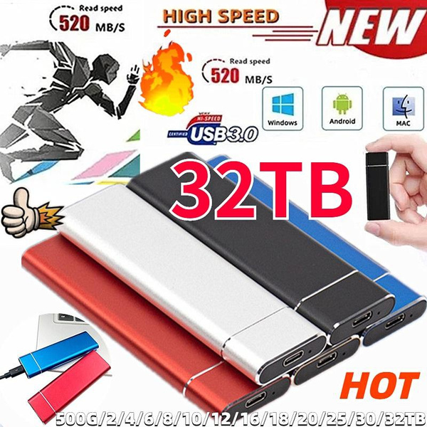 High-speed 32TB Portable SSD Hard Drive Mobile Hard Disks High Speed ...
