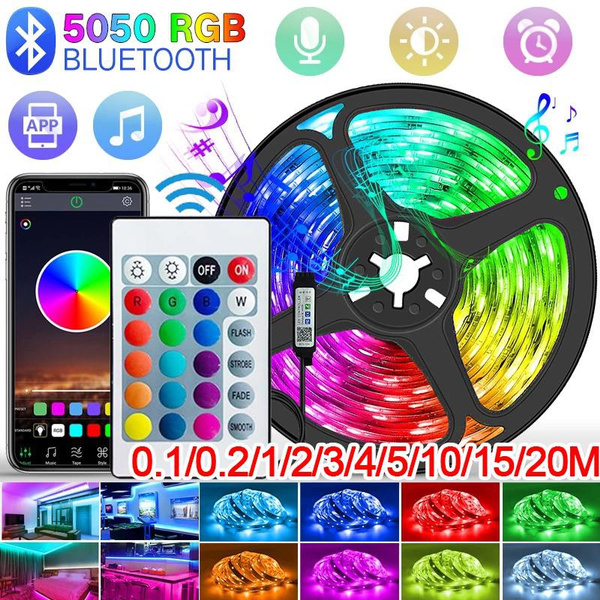5050 RGB LED Strip Light USB Bluetooth SMD DC5V Flexible LED Lamp Tape Ribbon TV Desktop Screen ...