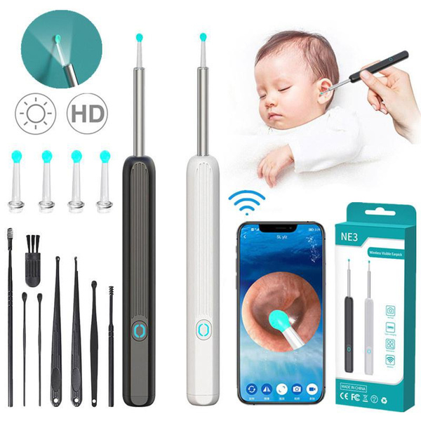 USB Ear Wax Remover WIFI Visible Wax Spoon 1080P HD Load Otoscope Ear ...