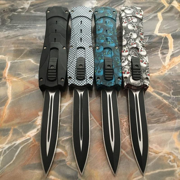 AUTO OTF stiletto spring Assisted Tactical Knife Switchblade outdoor ...