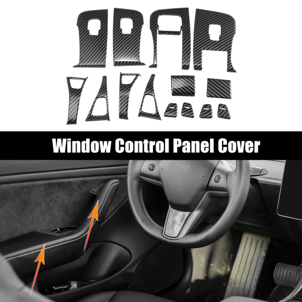 1 Set Window Control Panel Cover Door Lock Switch Trim for Tesla Model ...