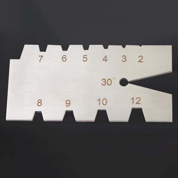 1Pcs Stainless Steel Thread Cutting Angle Gage with Clear Scale Screw ...