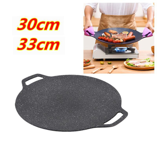 BBQ Pan Round Shape High Thermal Conductivity Aluminum Material Glossy ...