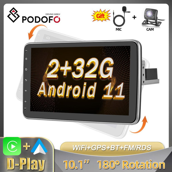 PODOFO 10.1'' Android 11【2GB+32GB】1Din Car Stereo Radio GPS Autoradio ...