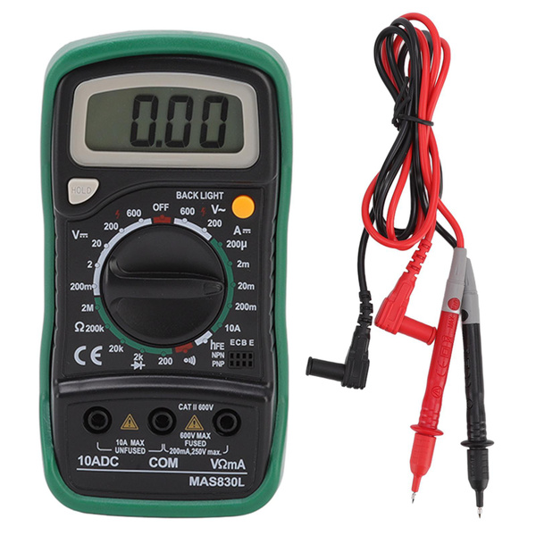 Digital LCD Multimeter AC Voltmeter Ammeter OHM Circuit Checker Tester ...