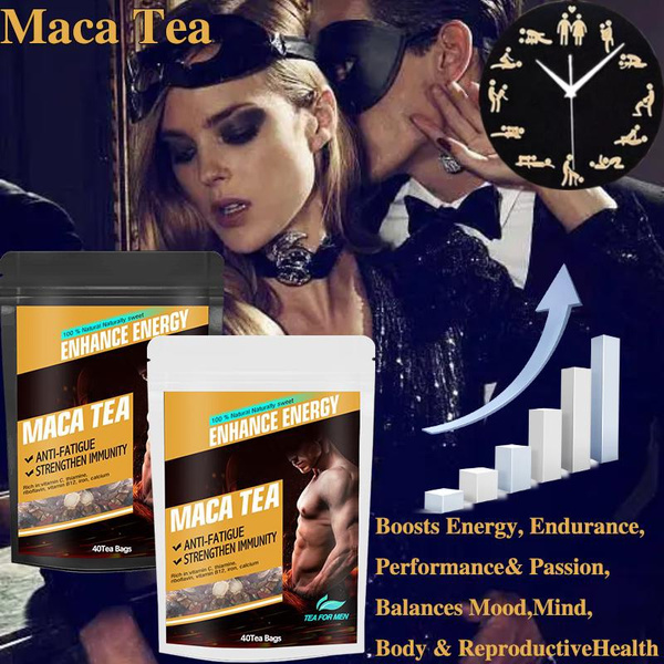 Energy Maca Tea, Pure Black Maca Root, No Chemical Addition, Refreshing, Support Physical ...