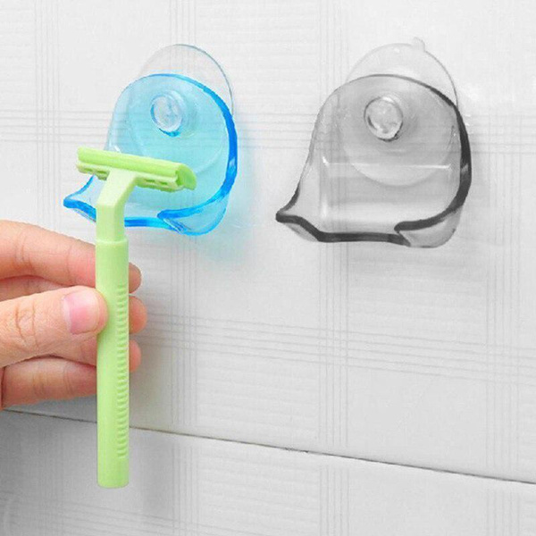 1pc/2pcs Plastic Shaver Hanging Rack Clear Storage Shelf Bathroom ...