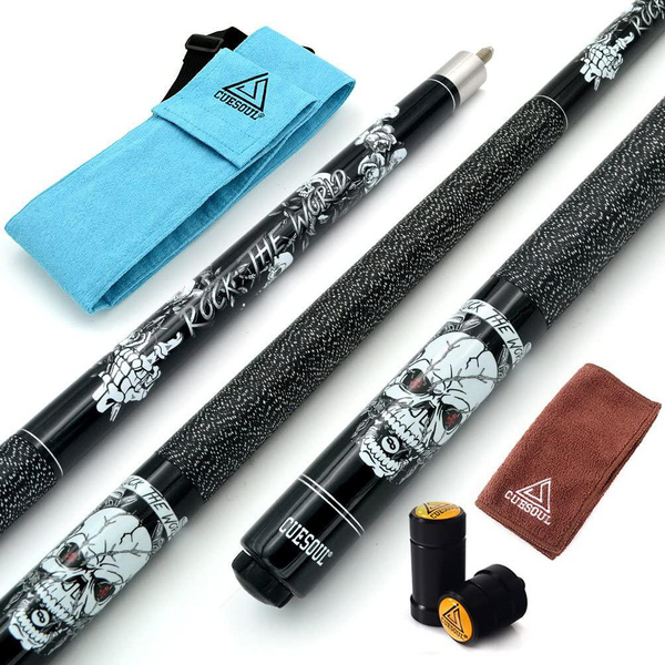 CUESOUL 57 inch 19/20/21 oz 1/2 Maple Pool Cue Stick Kit-Rockin Series ...