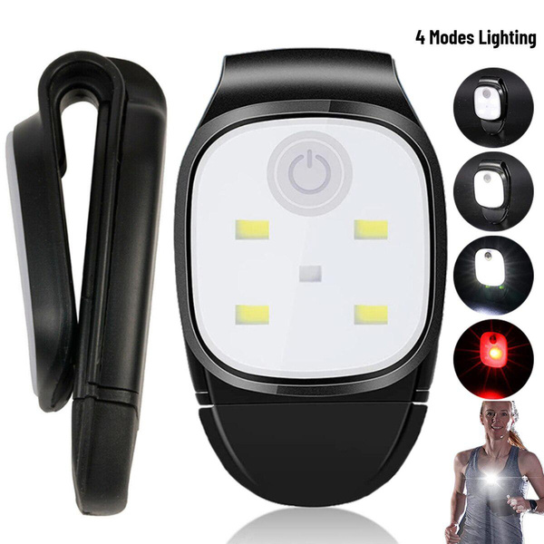 LED Clip Lamp USB Rechargeable Flashlight Clip On Light 4 Lighting ...