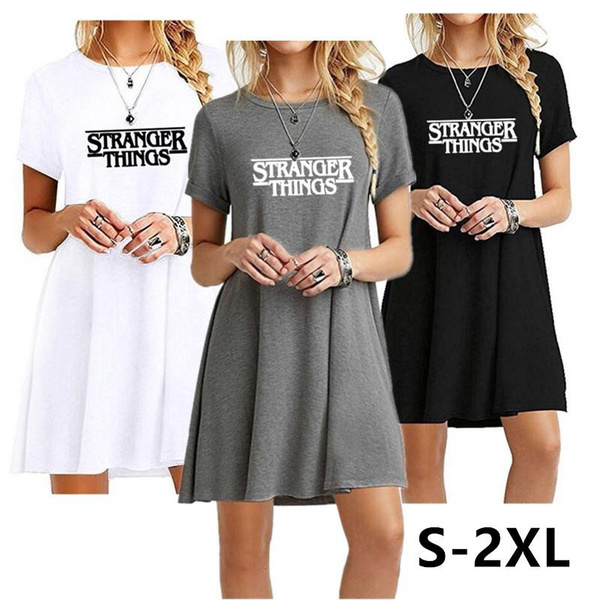 New Fashion Summer Women's Stranger Things Dresses Casual Round Neck ...
