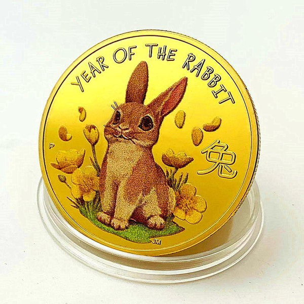 6 styles of 2023 in the year of the rabbit commemorative coins painted ...