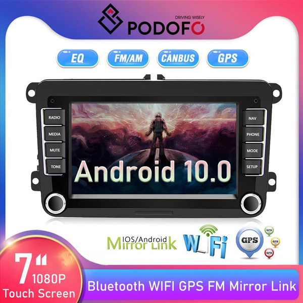 Podofo NEW Upgrade Android 10.0 Car Stereo Radio 2 Din 7'' Autoradio GPS Car MP5 Player With ...