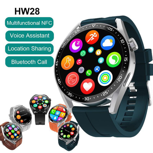 HW28 SmartWatch New Upgrade Men NFC 1.39 Inch Voice Assistant Bluetooth ...
