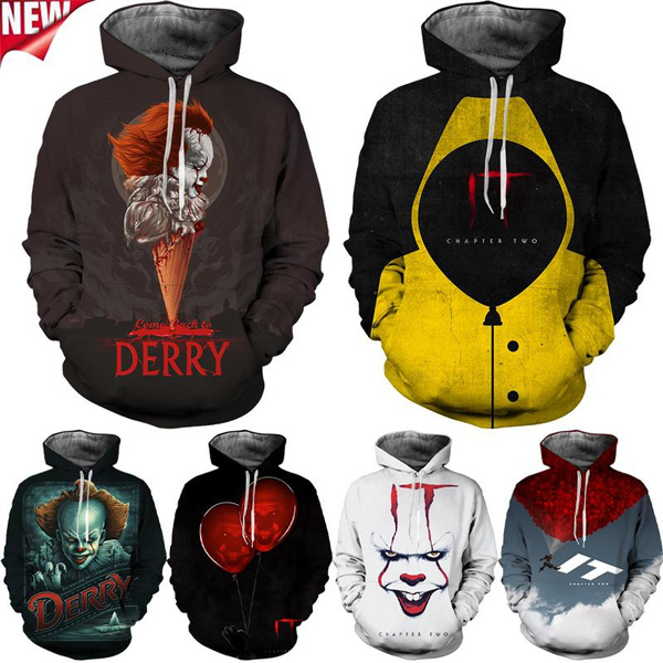 Trend Fashion Hoodie Horror Movie 3D Printing Hoodie Men and Women Hip ...