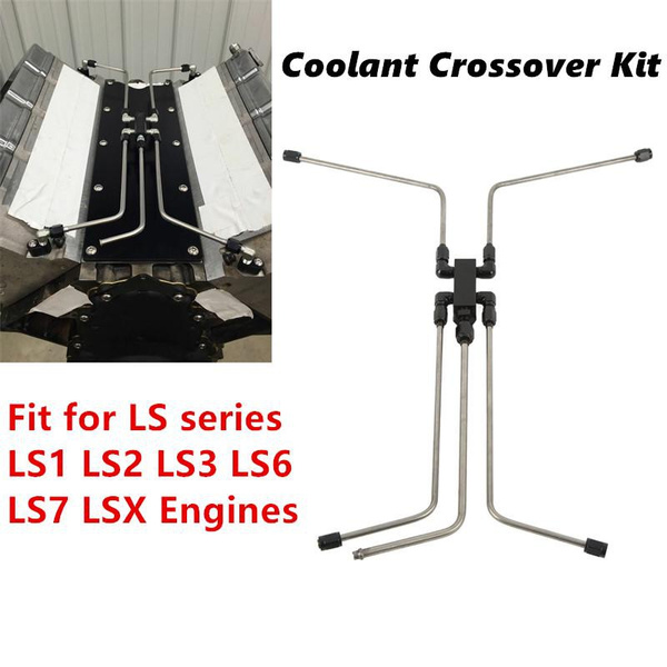 Stainless Steel Complete Coolant Crossover Steam Vent Kit For LS1 LS2 ...